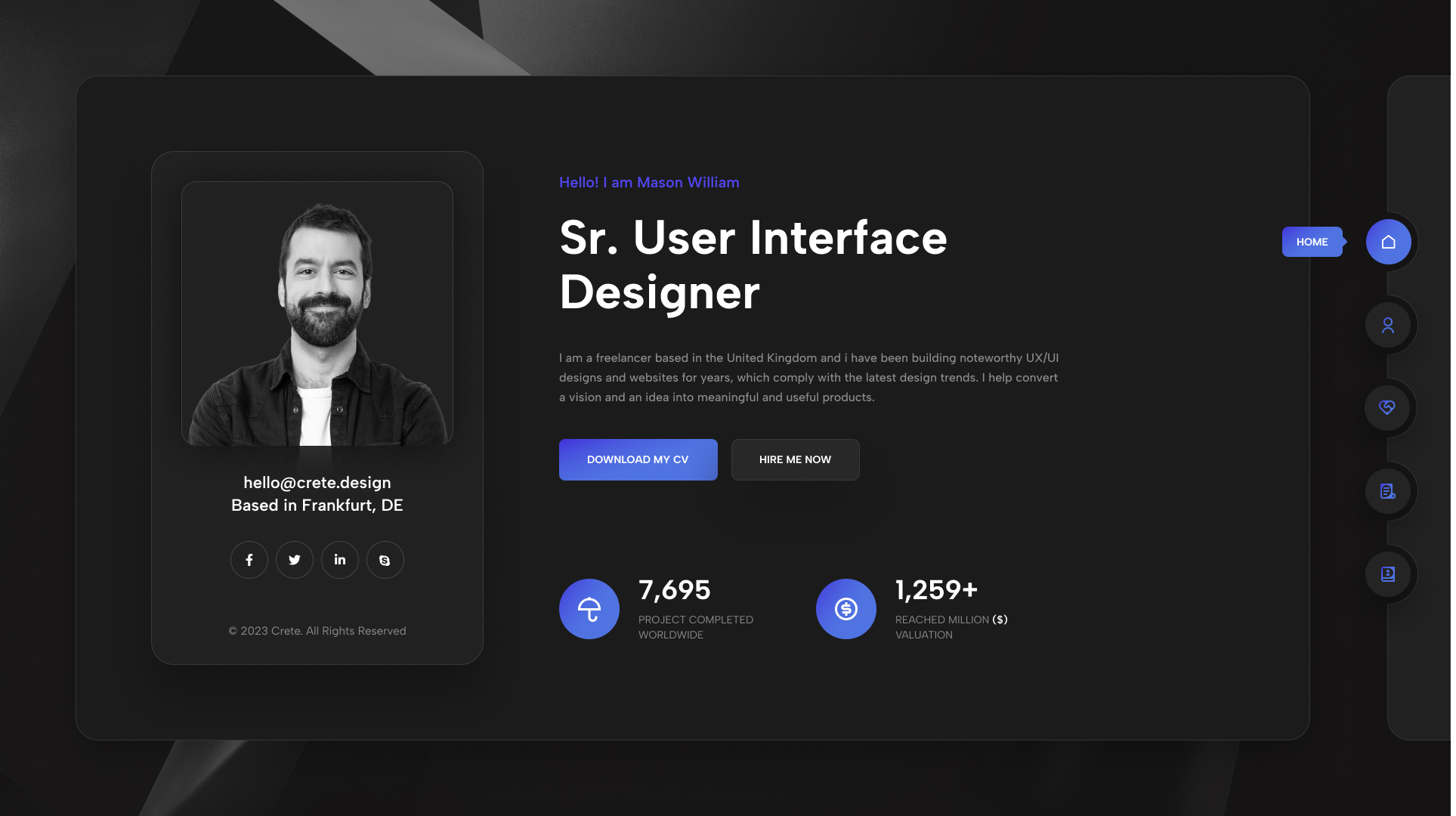 Crete - Personal Portfolio and Creative Agency Figma Template by Mate ...