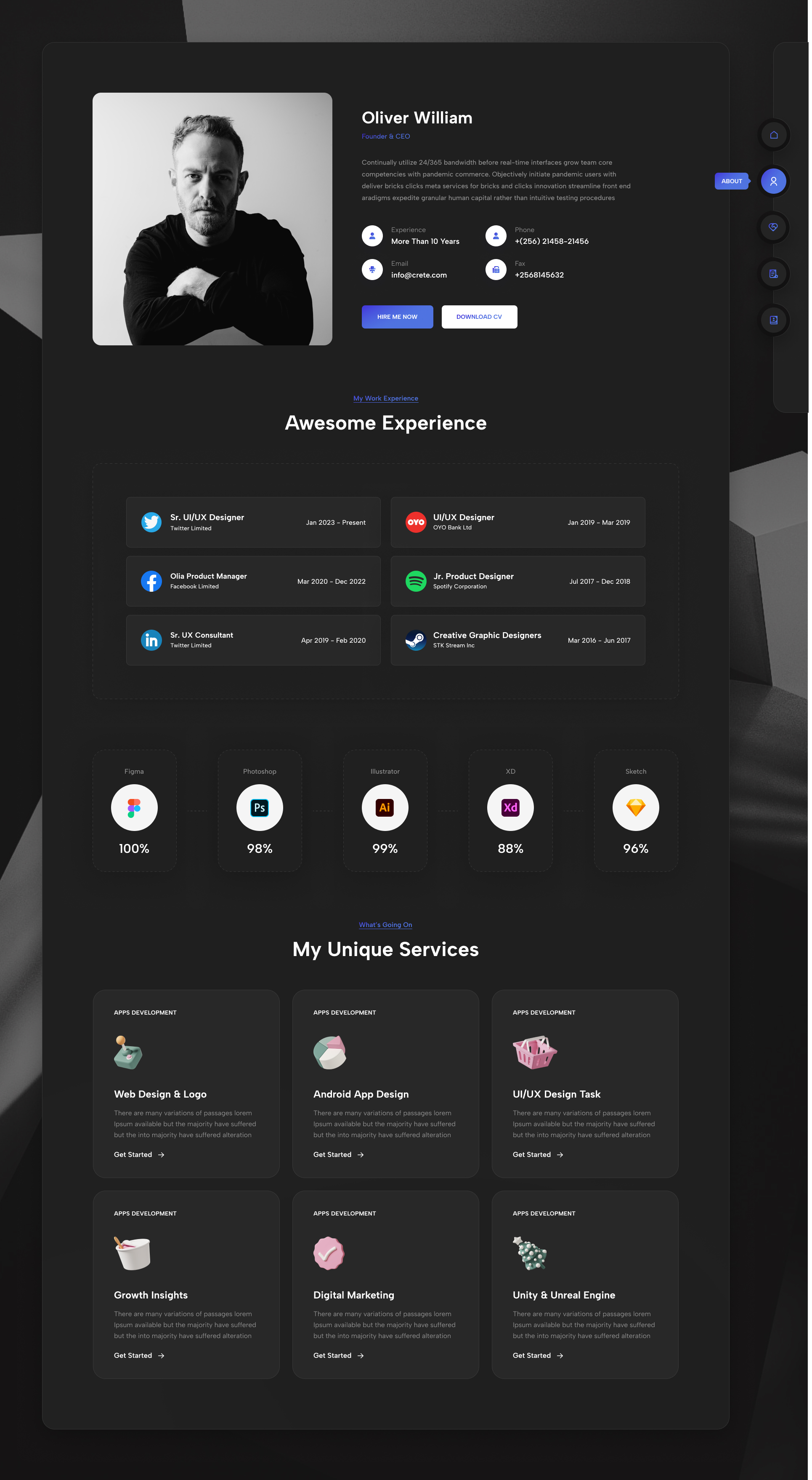 Crete - Personal Portfolio and Creative Agency Figma Template by Mate ...