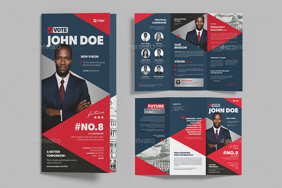 Modern Political Template Set, Print Templates | GraphicRiver