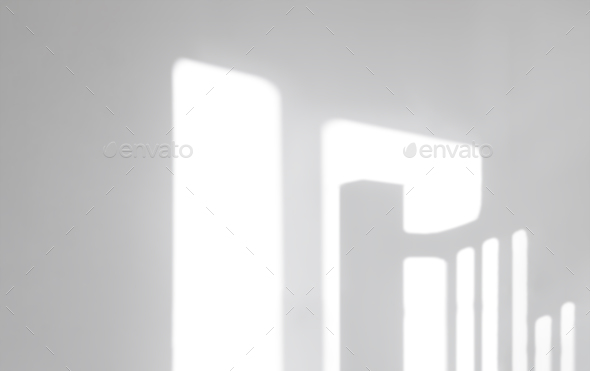 Blurry Shadow, Reflection sunlight on white wall background.morning ...