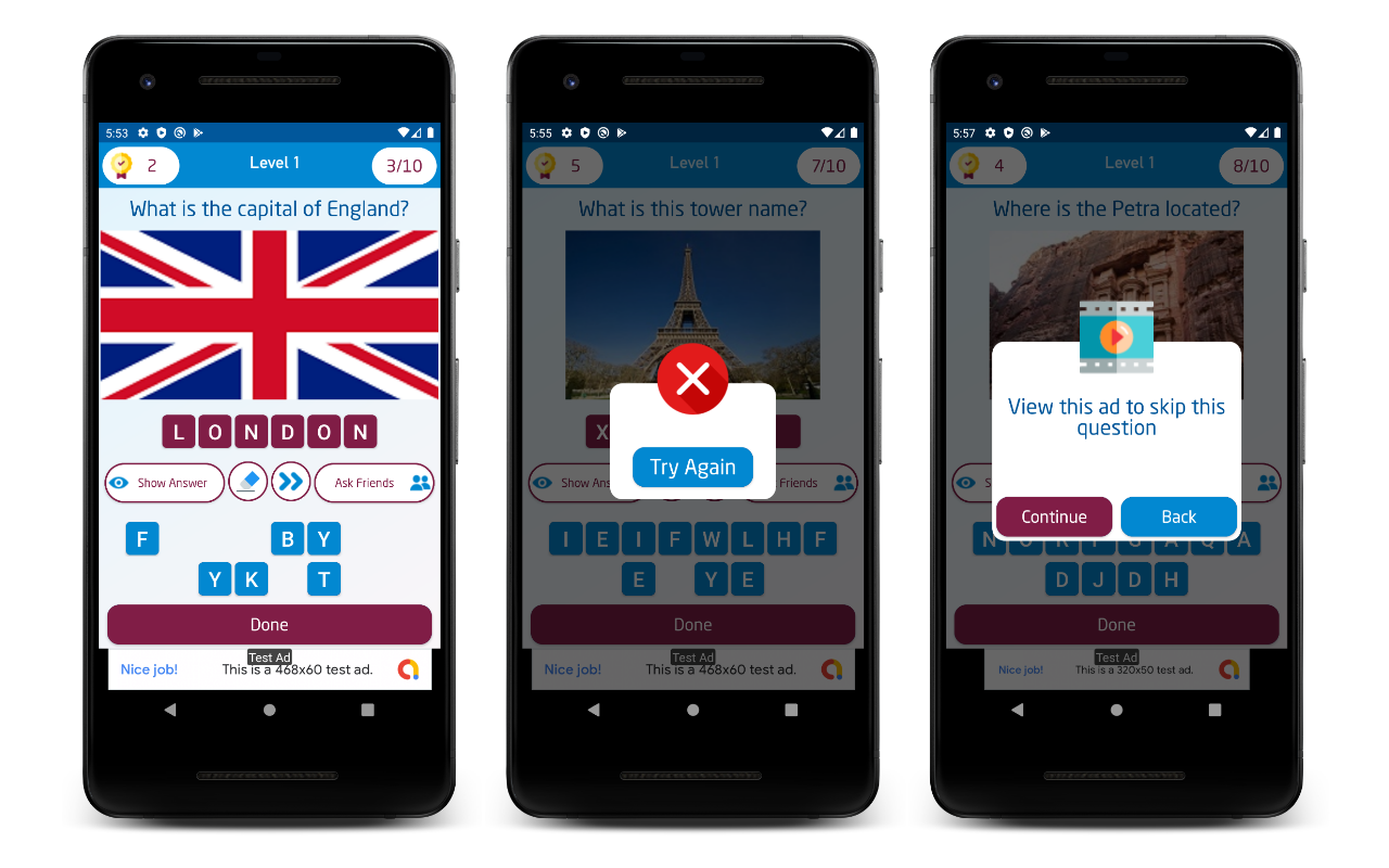 Offline Word Quiz + Image Guess Puzzle Game for Android by LeenahAlbanna