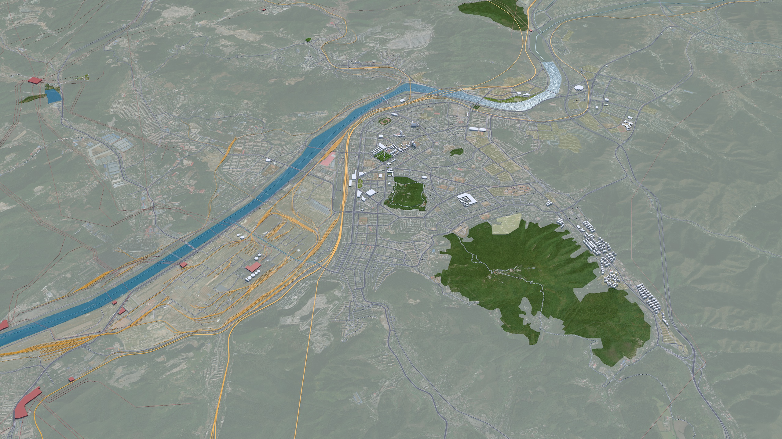 Benxi city Liaoning China 3d model 30km by TurboCG | 3DOcean