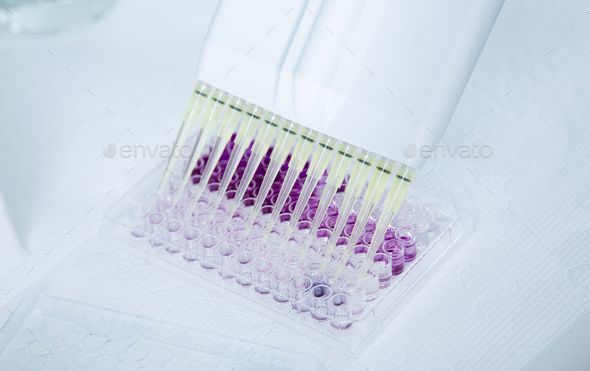 Laboratory electronic multichannel pipettes with microplate ...
