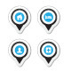 Map location markers, pointers vector icons set, Vectors | GraphicRiver