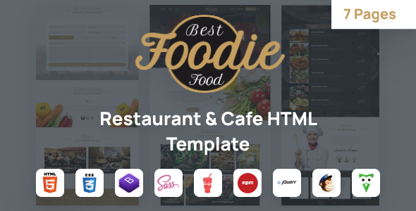 Foodie - Restaurant & Cafe HTML Template by codeboxr | ThemeForest