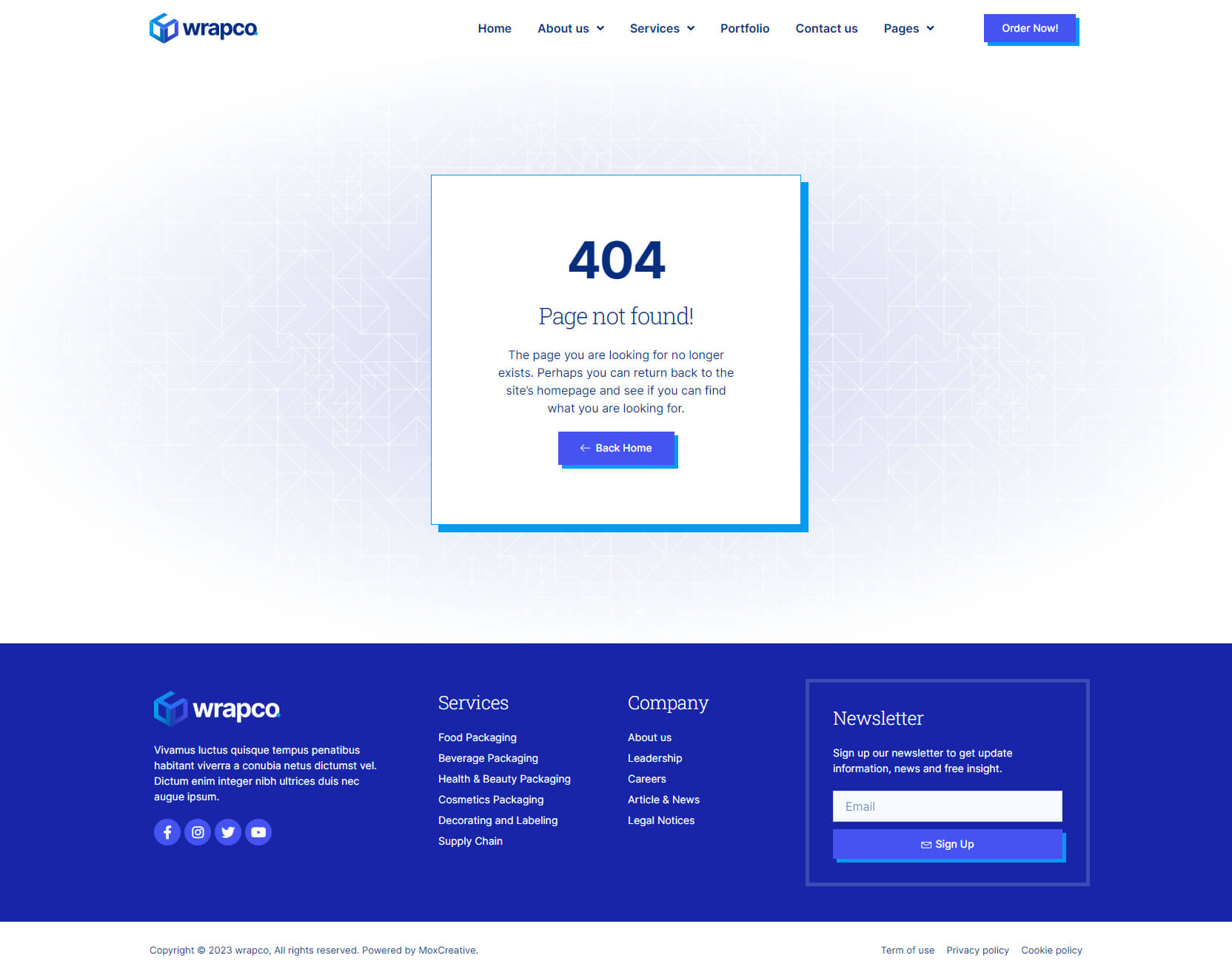 WrapCo - Packaging Company Elementor Template Kit by moxcreative ...