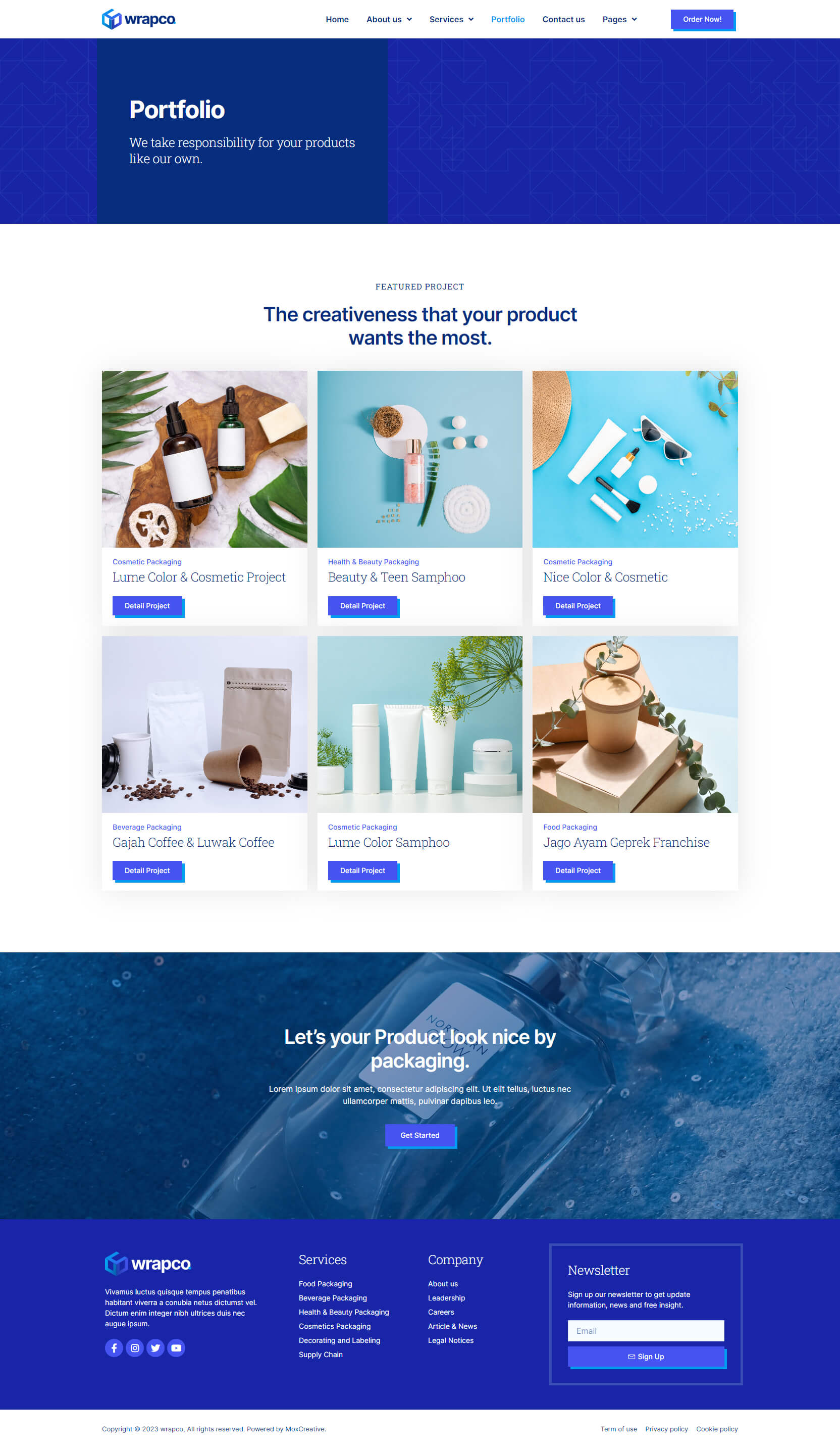 WrapCo - Packaging Company Elementor Template Kit by moxcreative ...