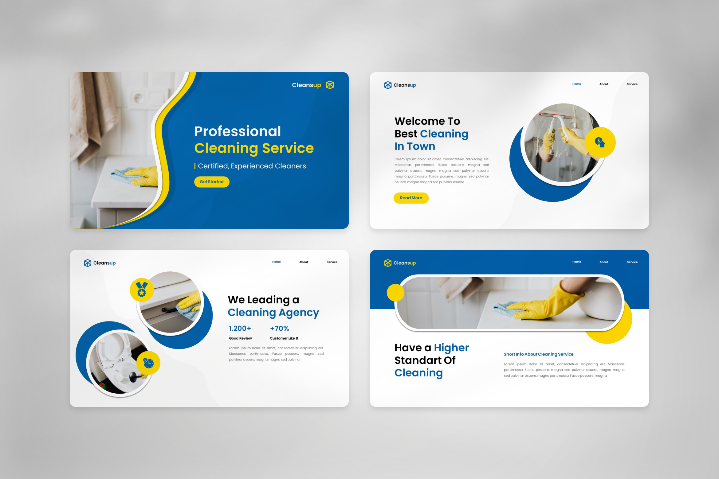CleansUp - Cleaning Service PowerPoint, Presentation Templates ...
