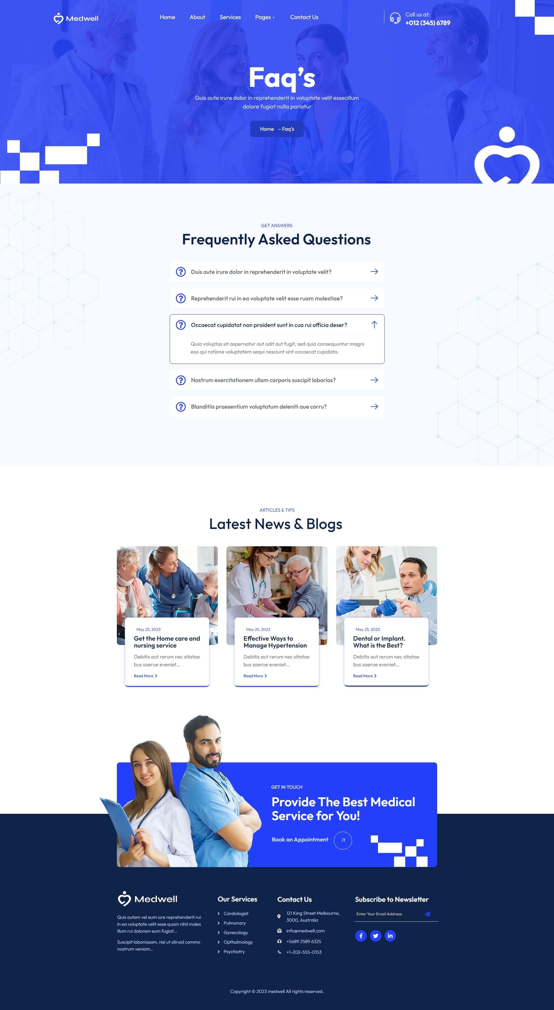 Medwell - Medical & Health Care Elementor Template Kit by designingmedia
