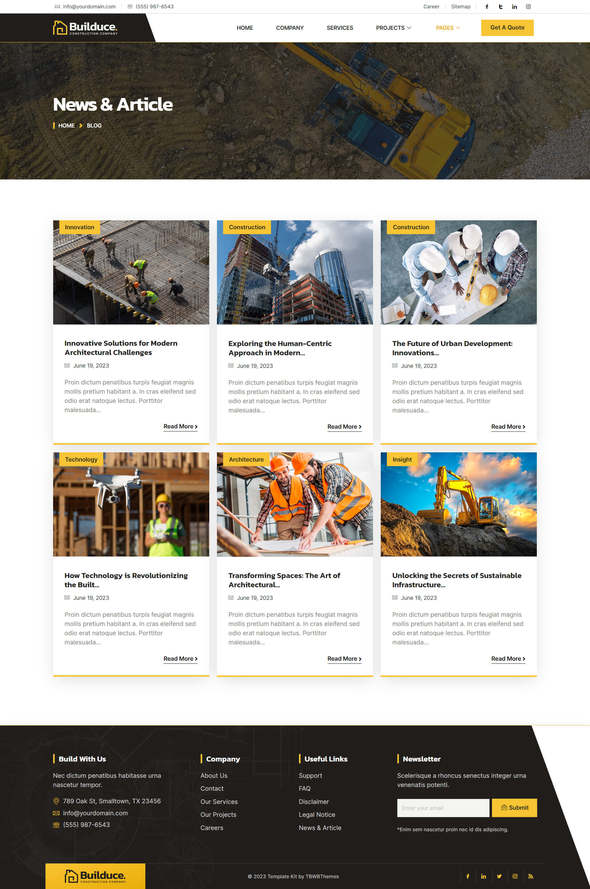 Builduce - Construction & Building Service Elementor Template Kit by ...