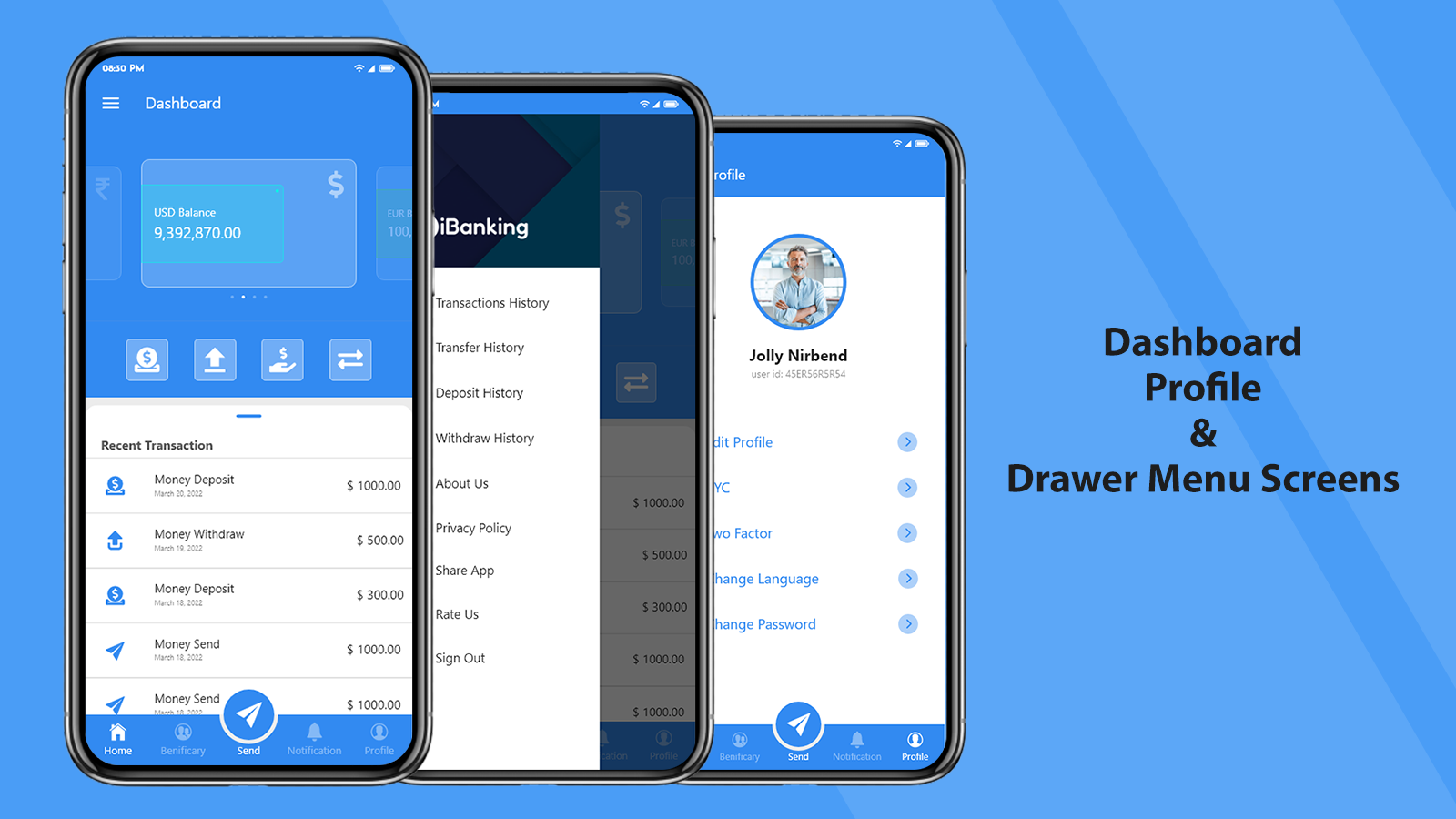 iBanking - Online Mobile Banking Platform Flutter App by AppDevsX ...