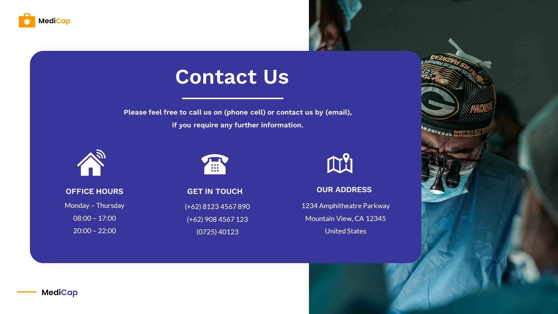 Medicap - Medical Doctor Powerpoint Template, Presentation Templates