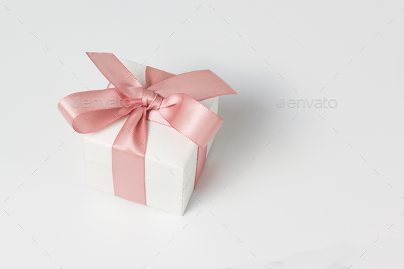 Box with pink ribbon Stock Photo by Neirfy007 | PhotoDune