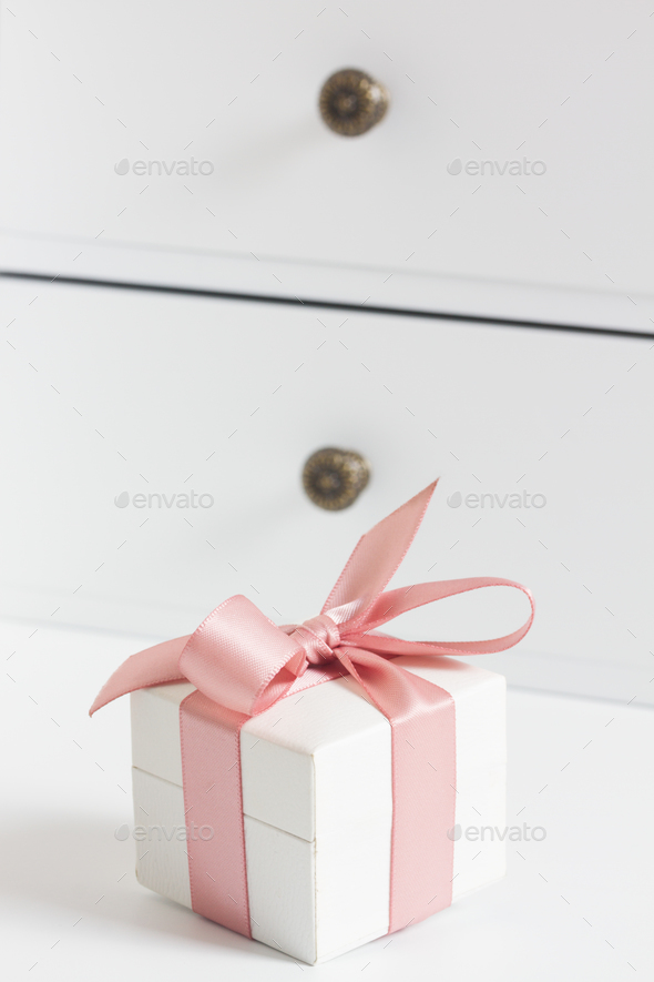 Box with pink ribbon Stock Photo by Neirfy007 | PhotoDune