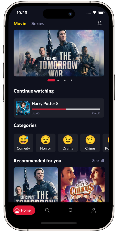 Movie App | Web Series App | Online Video Streaming App | OTT App | iOS ...