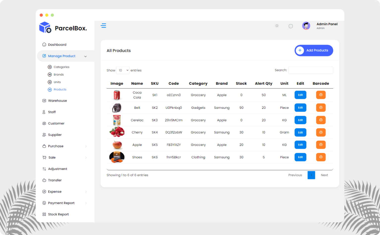 ParcelBox : Sales, Stocks & Purchase Billing with Ultimate Warehouse ...