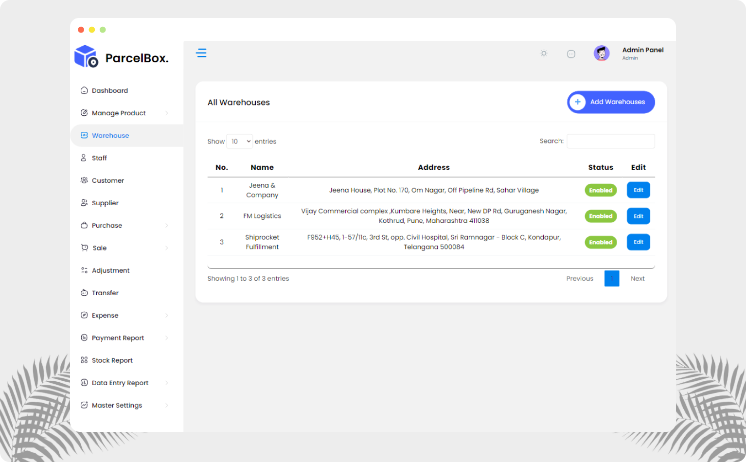 ParcelBox : Sales, Stocks & Purchase Billing with Ultimate Warehouse ...