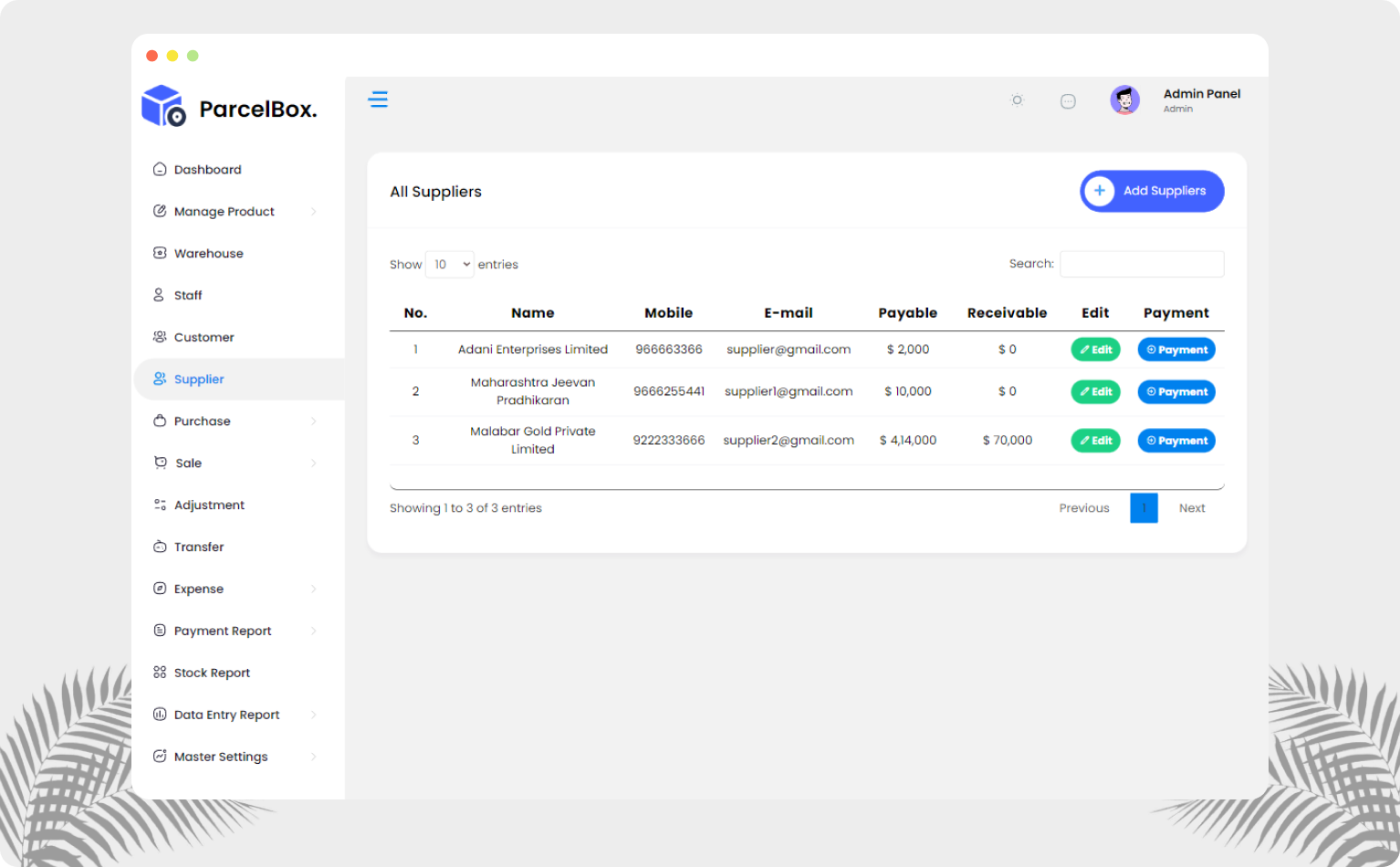 ParcelBox : Sales, Stocks & Purchase Billing with Ultimate Warehouse ...