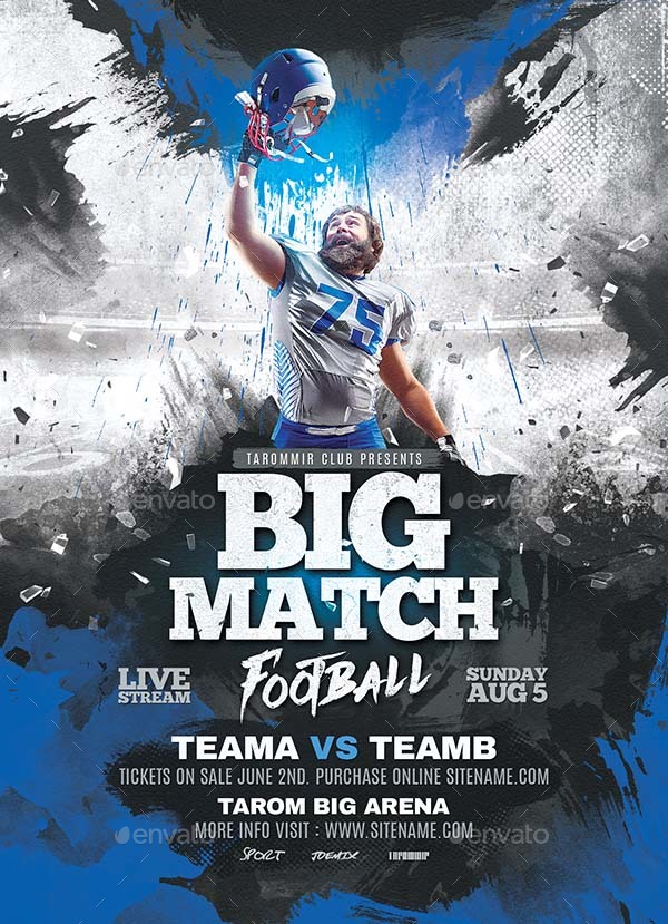 Football Big Match Flyer, Print Templates | GraphicRiver