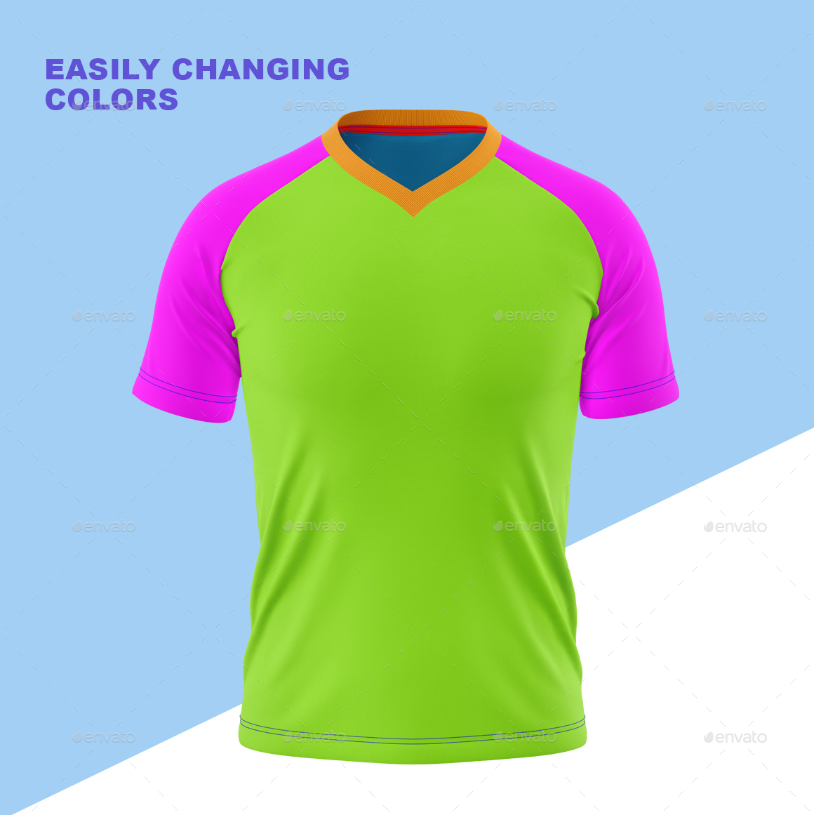 V-Neck Raglan Soccer Mockup, Graphics | GraphicRiver