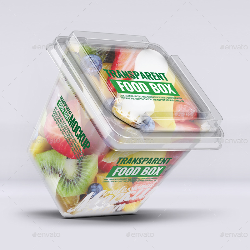 Transparent Food Box Mock-Up, Graphics | GraphicRiver