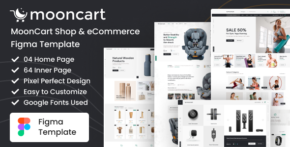 MoonCart - Modern & Multipurpose eCommerce Figma Template by hugebinary