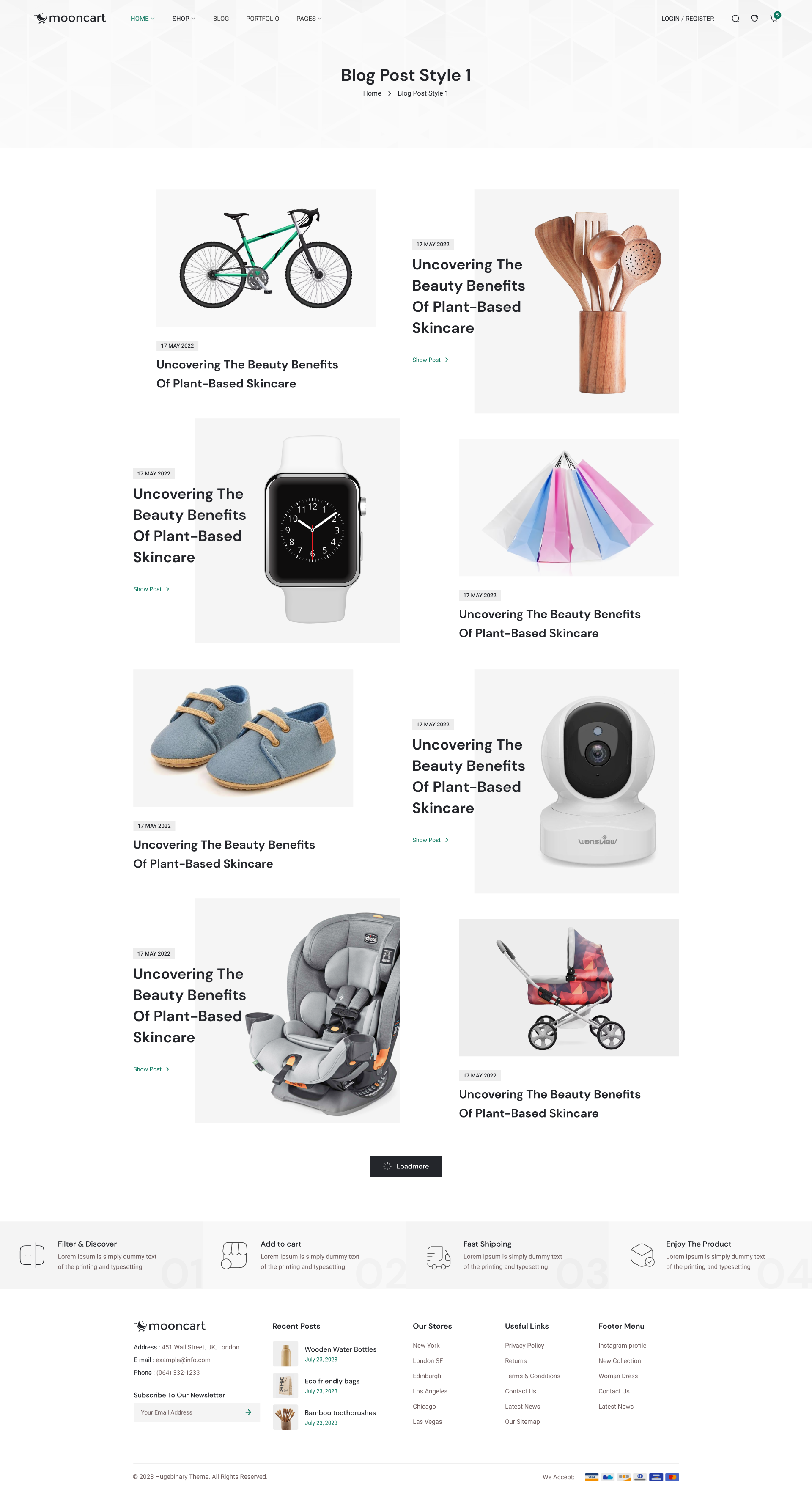MoonCart - Modern & Multipurpose eCommerce Figma Template by hugebinary