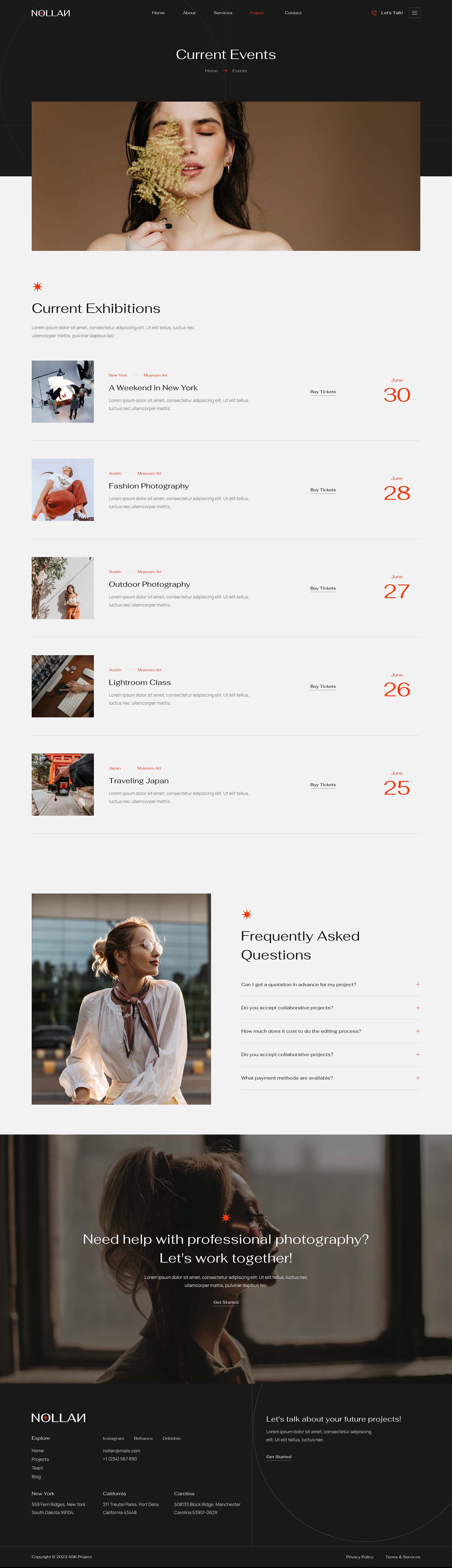 Nollan - Photography & Portfolio Elementor Template Kit by askproject