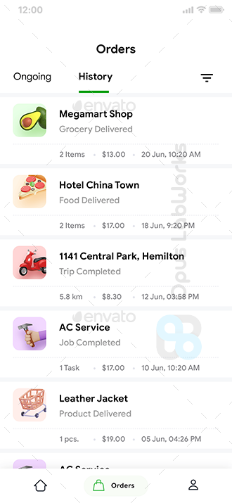 3 Apps | eCommerce Delivery App UI | Cab Booking UI | Parcel Delivery ...