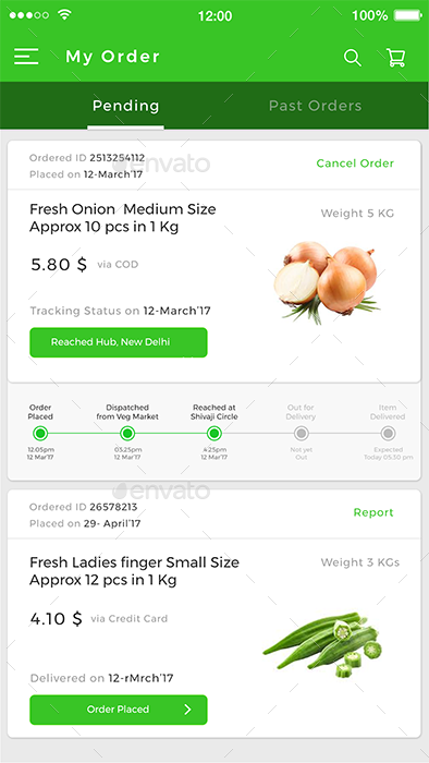Grocery Ordering & Delivery App UI | Grocery Business UI | Online ...