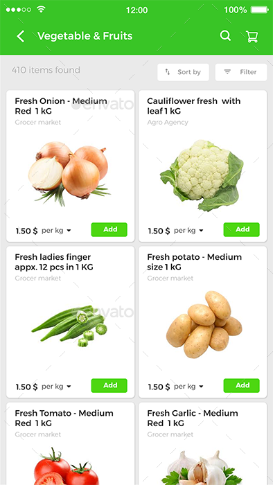 Grocery Ordering & Delivery App UI | Grocery Business UI | Online ...