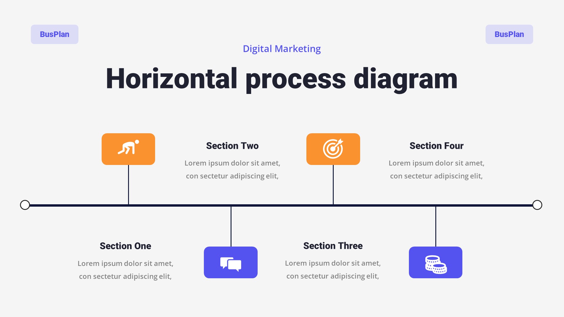BusPlan - Digital Marketing Powerpoint Template, Presentation Templates