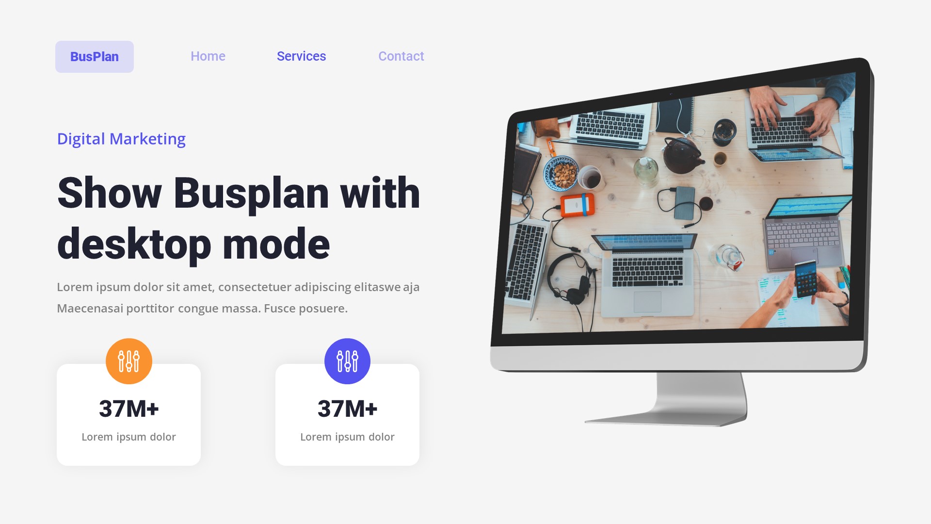 BusPlan - Digital Marketing Keynote Template, Presentation Templates