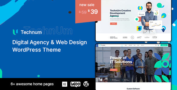 Technum | Digital Agency & Web Design WordPress Theme by Artureanec