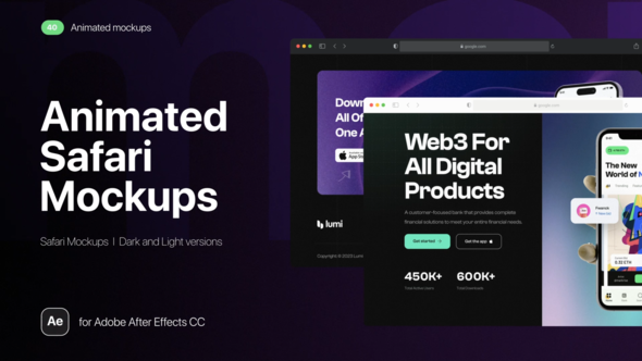 Safari Animated Mockups, After Effects Project Files | VideoHive