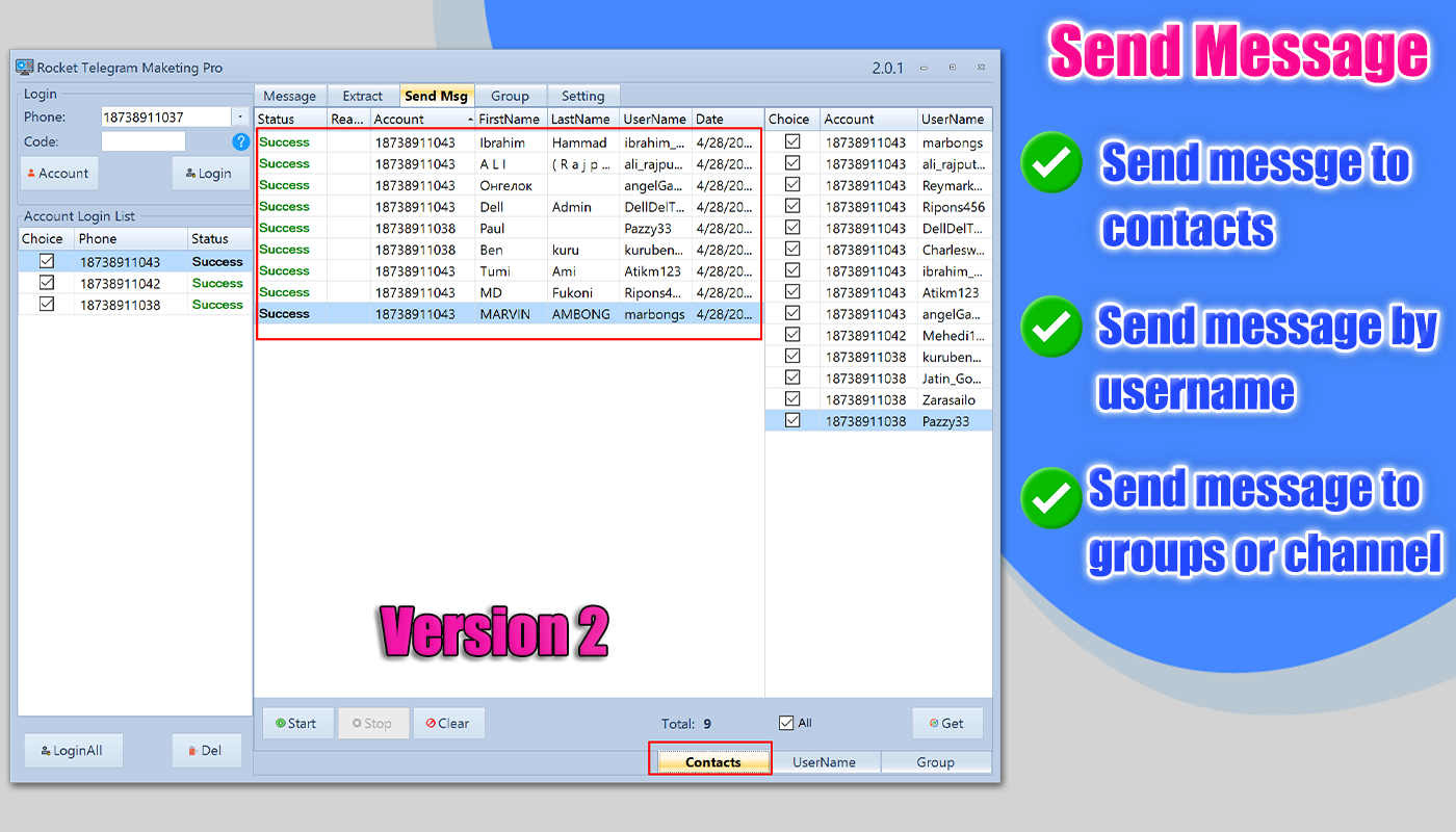 Telegram Marketing Tools-Scraper/Extract/Add/Search/Invite Member by ...