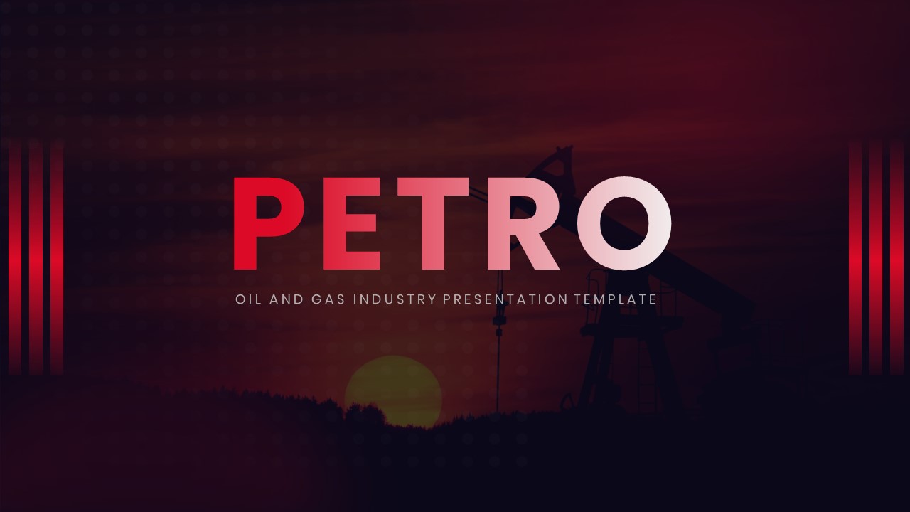 Petro-Oil and Gas Industry PowerPoint Template, Presentation Templates