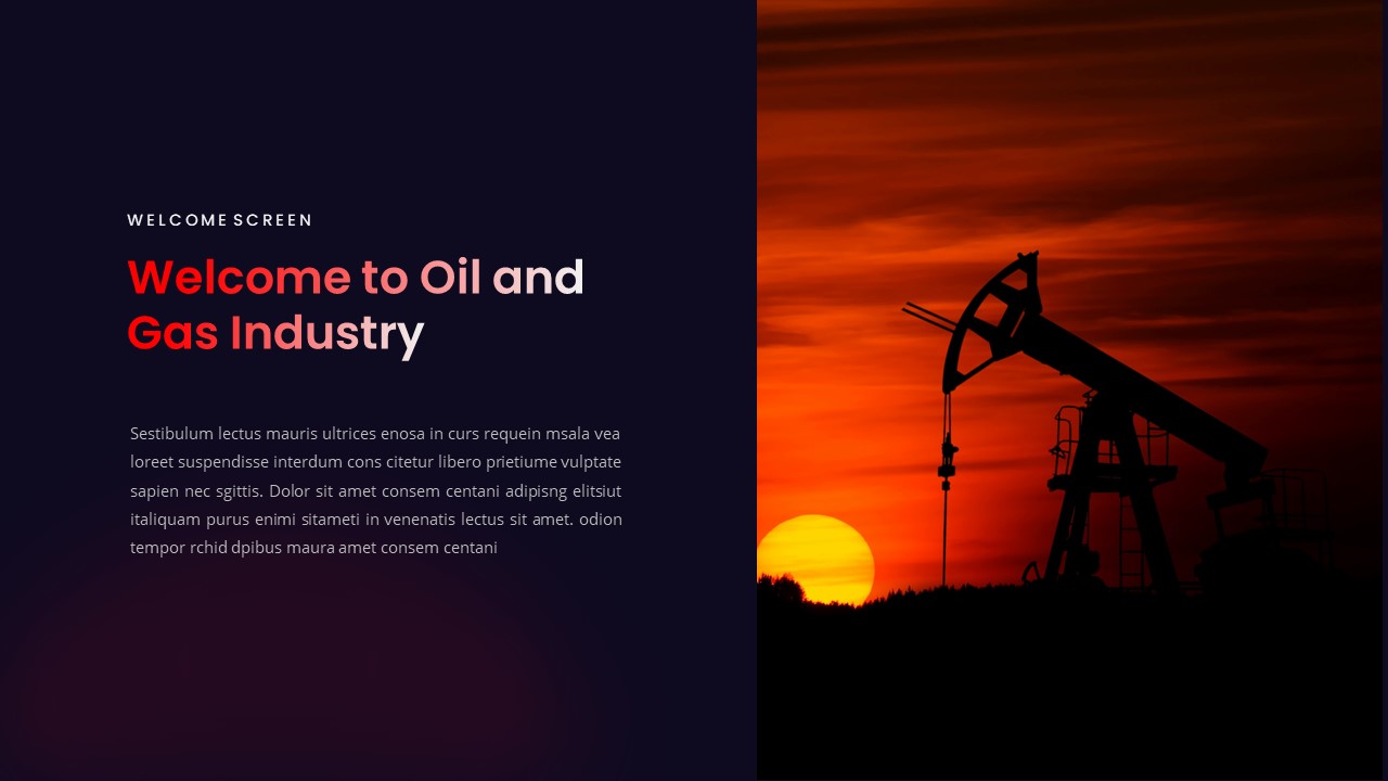Petro-Oil and Gas Industry PowerPoint Template, Presentation Templates