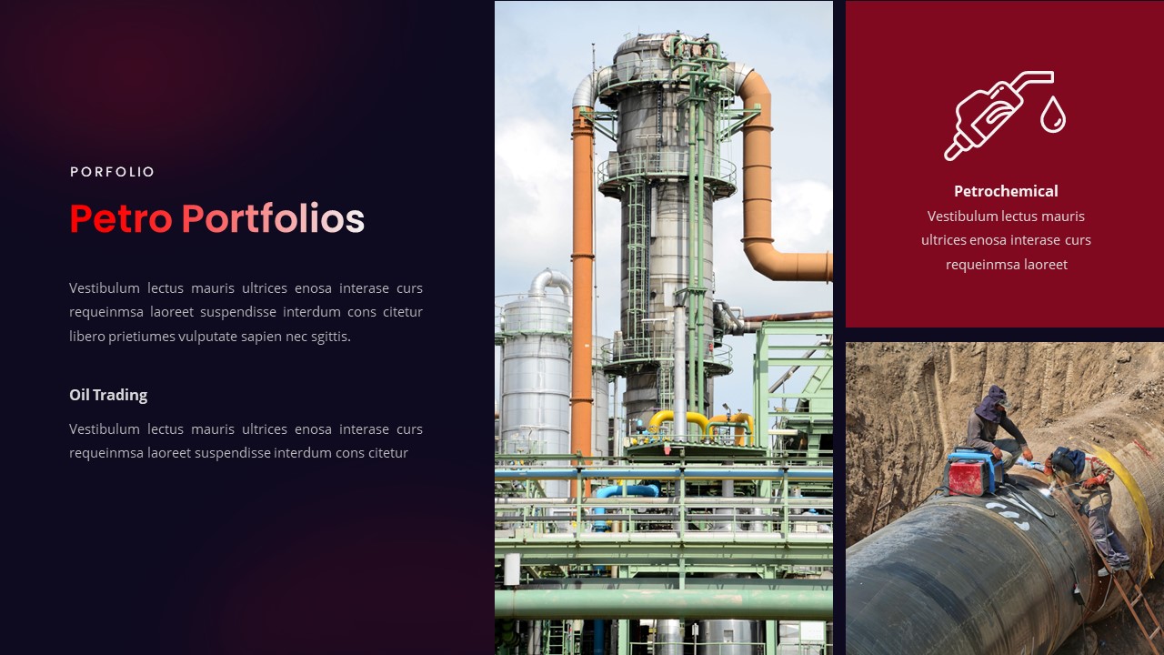 Petro-Oil and Gas Industry PowerPoint Template, Presentation Templates