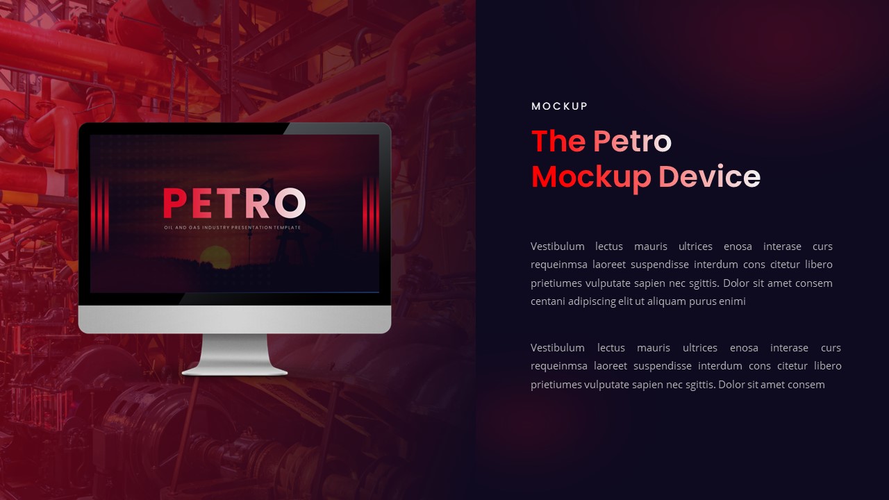 Petro-Oil and Gas Industry PowerPoint Template, Presentation Templates