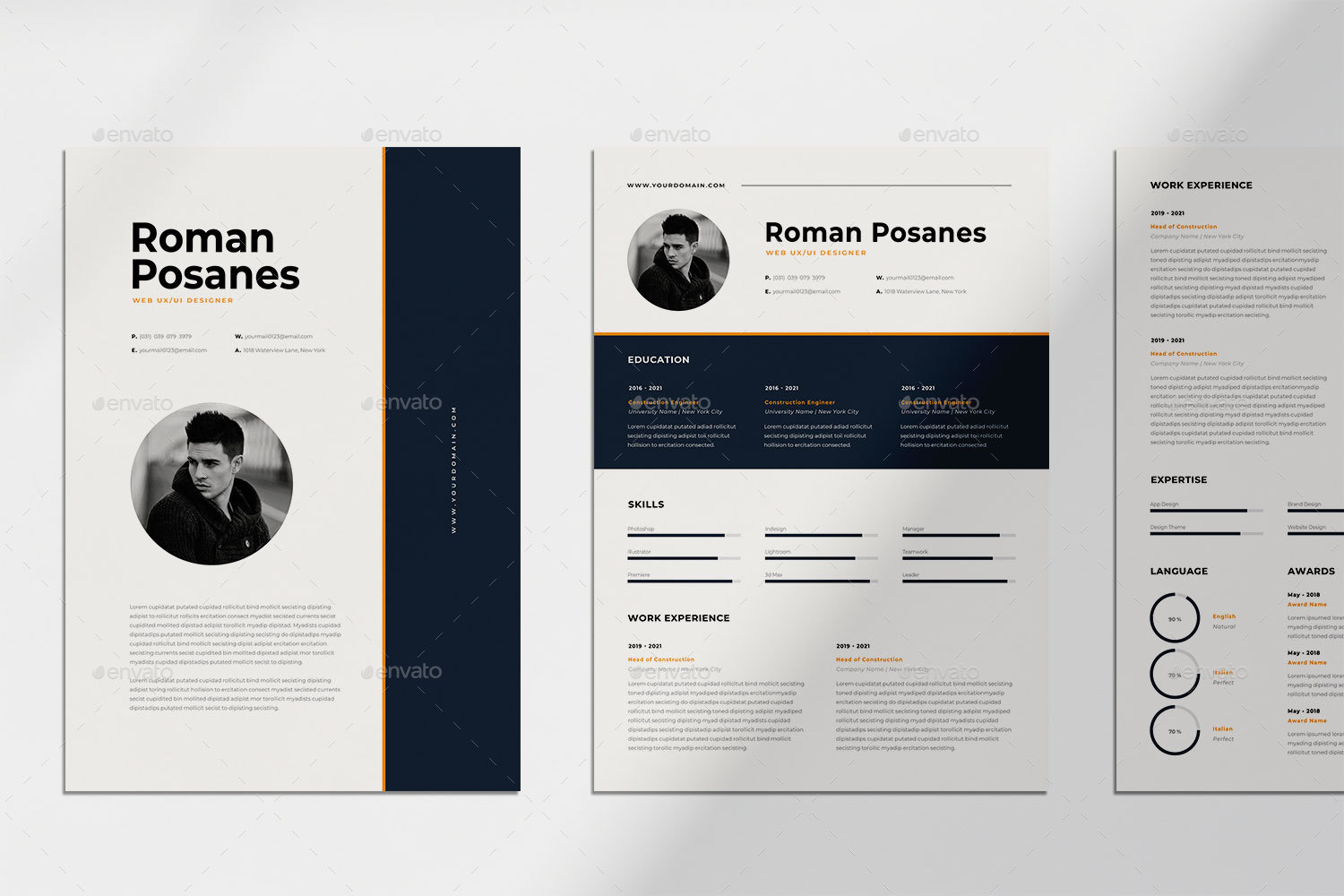 Resume Word Template by Akhstudio | GraphicRiver