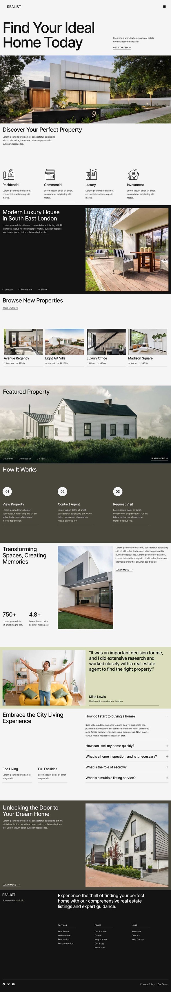 Realist - Real Estate & Property Showcase Elementor Template Kit by ...