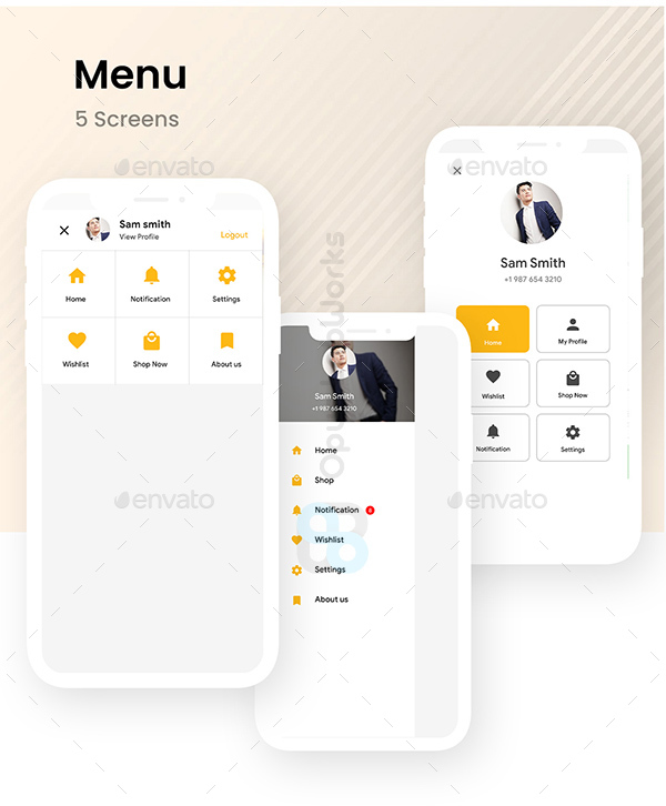 50 Ready-to-Use, Fully Editable UI Screens| Pre-built App UI for ...