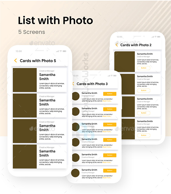 50 Ready-to-Use, Fully Editable UI Screens| Pre-built App UI for ...