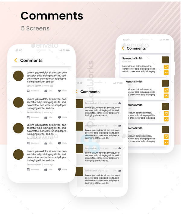 50 Ready-to-Use, Fully Editable UI Screens| Pre-built App UI for ...