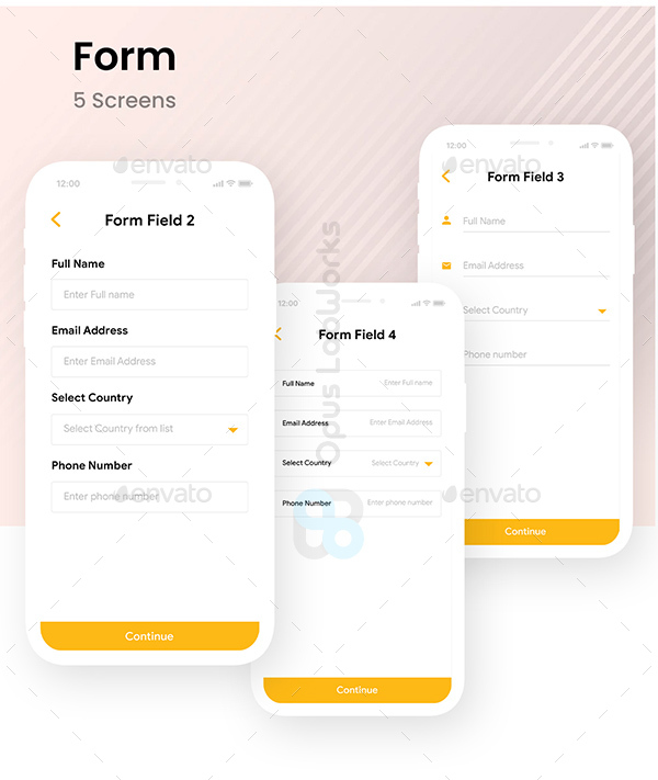50 Ready-to-Use, Fully Editable UI Screens| Pre-built App UI for ...