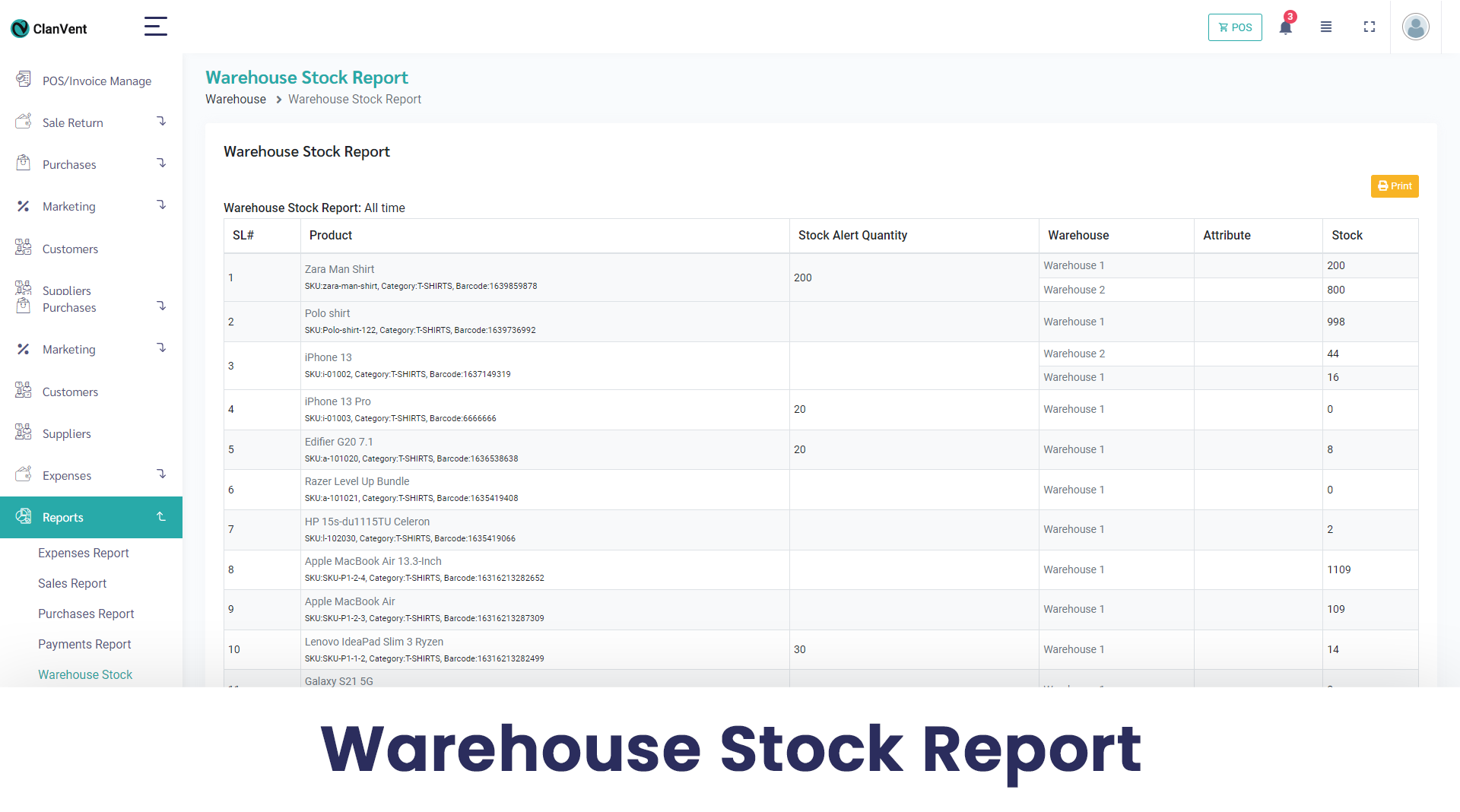 ClanVent - Inventory Management System with barcode | POS | Accounts ...