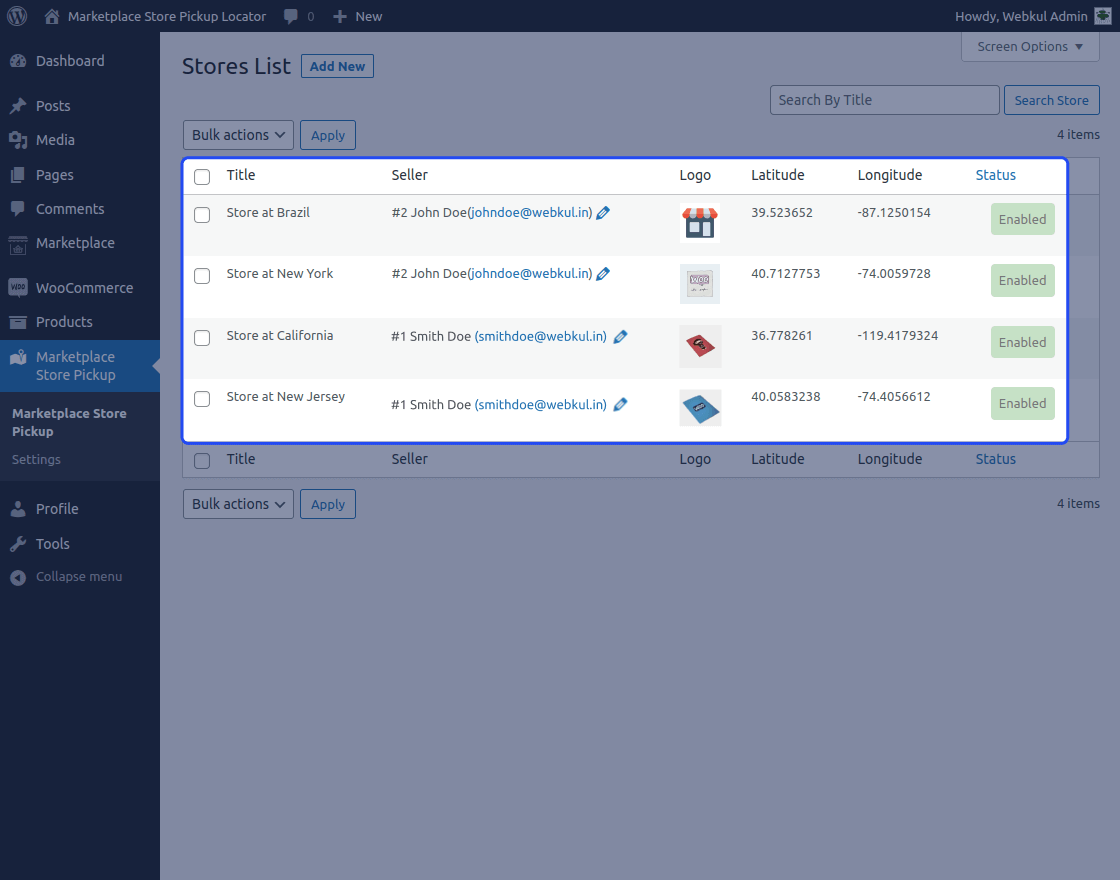 Multi-Vendor Store Pickup Locator for WooCommerce by webkul | CodeCanyon