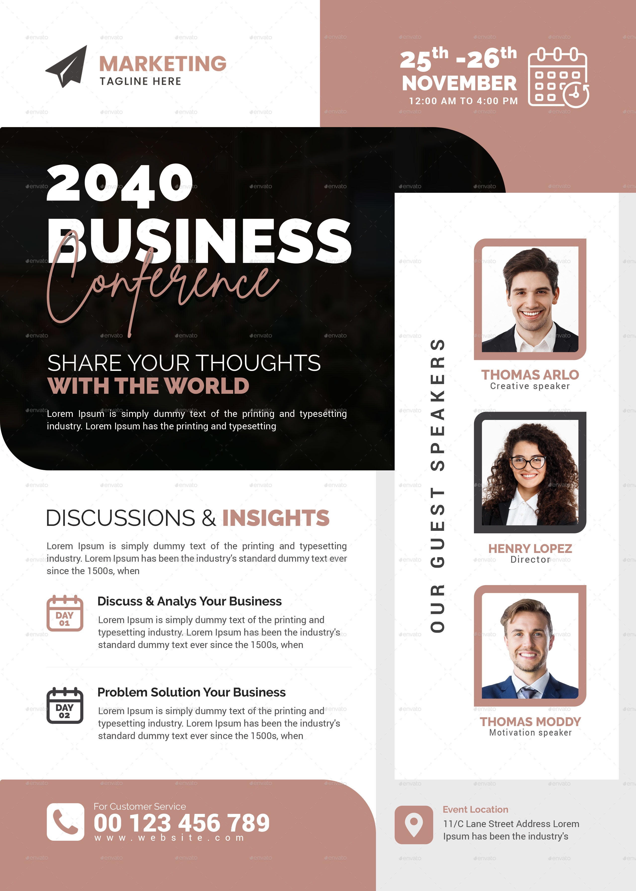 Conference Flyer, Print Templates | GraphicRiver