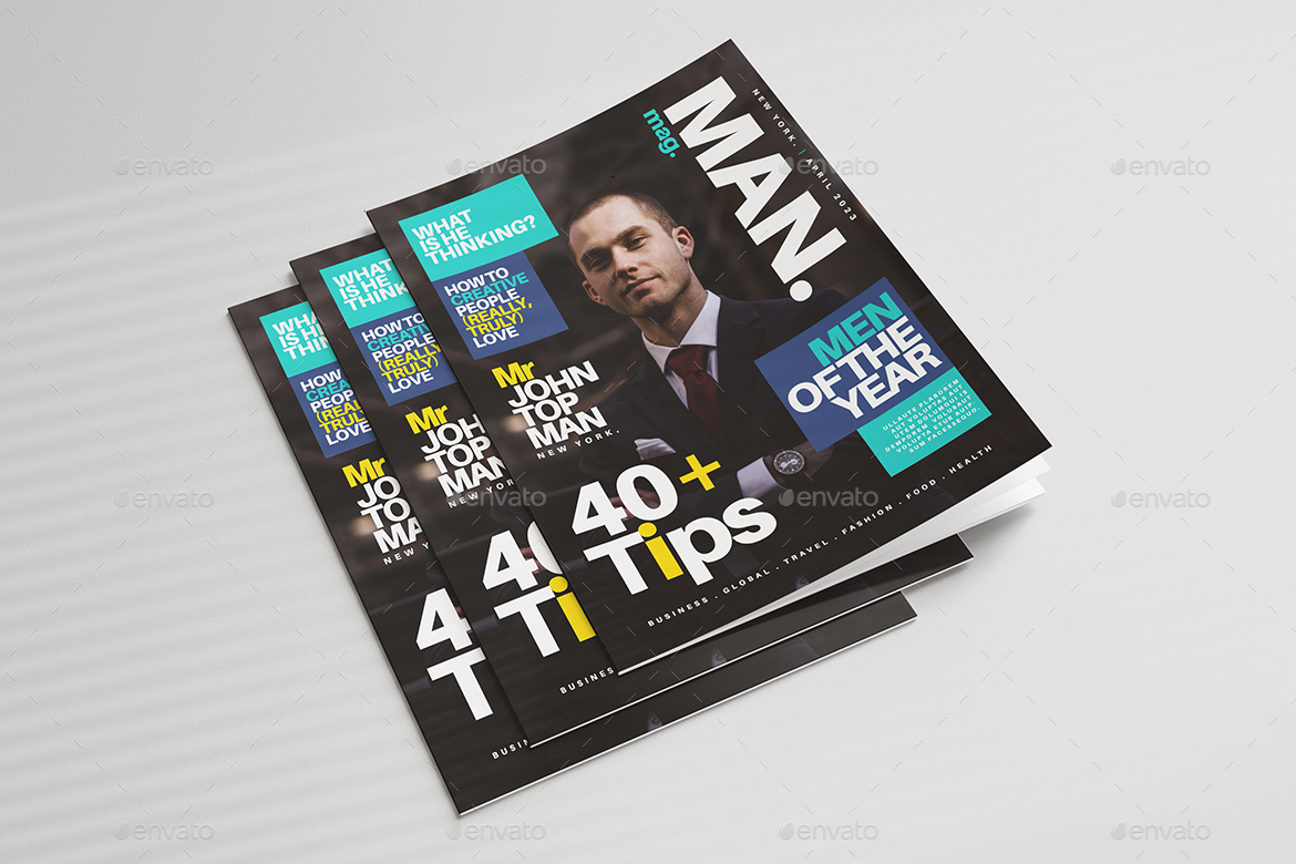 Man Magazine, Print Templates | GraphicRiver